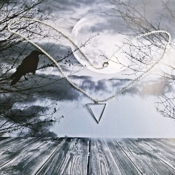 Baroque Vintage | Jewelry | Alchemical Water Element Silver Sigil Necklace | Poshmark